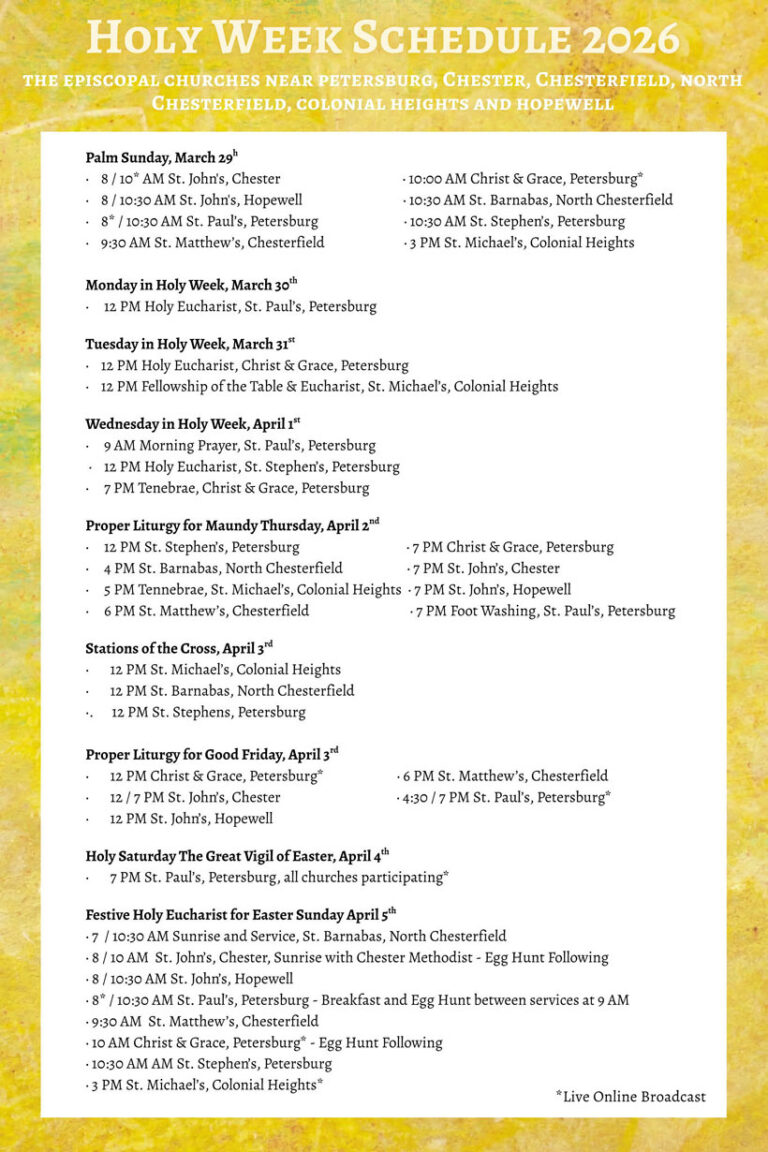 Plan an Abundant Holy Week with Your Neighbors - The Living Church